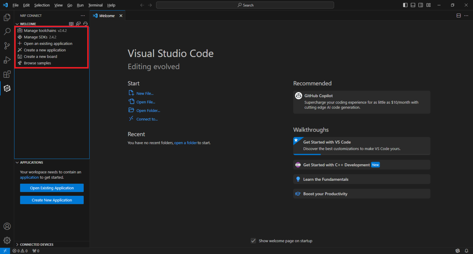 nRF Connect SDK(NCS)で動かすNordic nRF5340モジュール開発キットの使い方②プロジェクトの作成とビルド編 ...