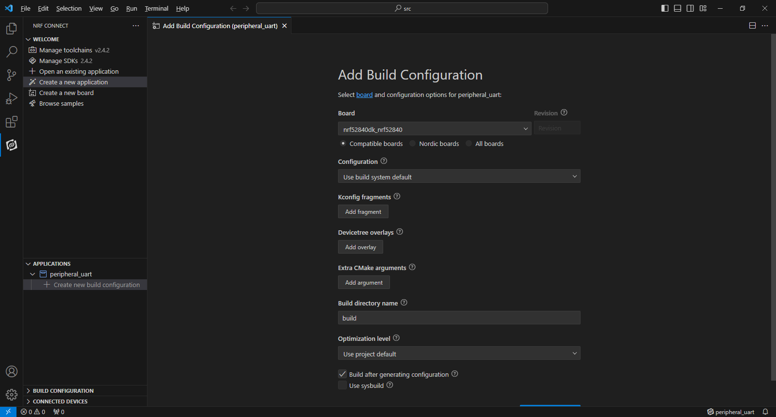 Nrf Connect Sdkncsで動かすnordic Nrf5340モジュール開発キットの使い方②プロジェクトの作成とビルド編